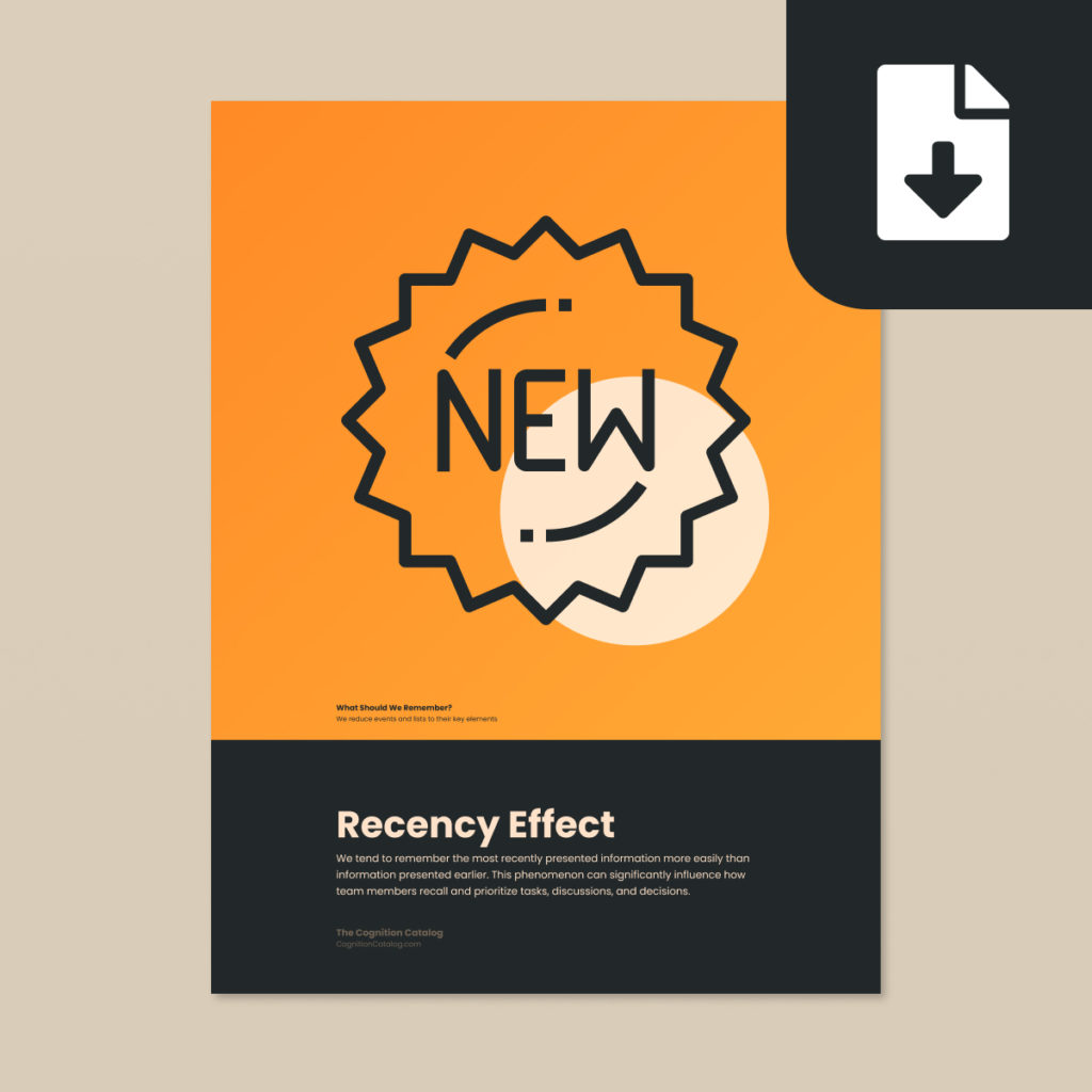 Recency Effect Download // Beyond UX Design